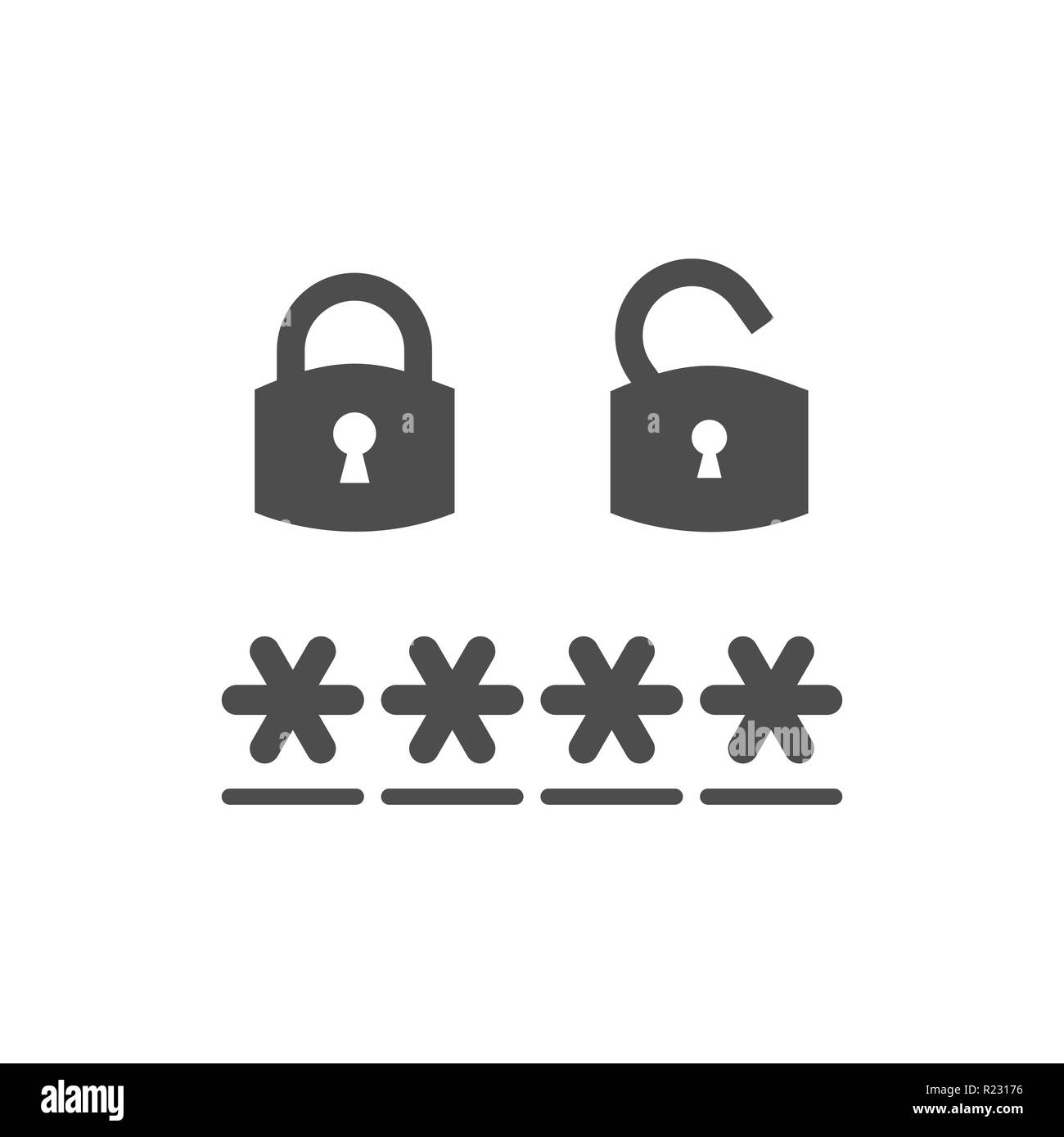 Login security vector vectors hi-res stock photography and images - Alamy