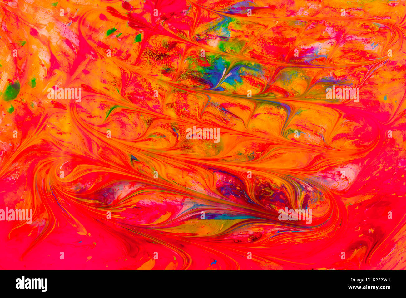 Traditional Ottoman Turkish abstract marbling art patterns as ...