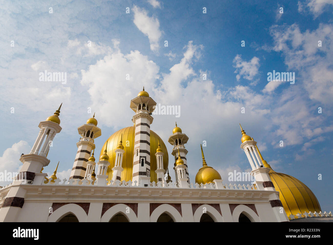 Beautiful architecture of Ubudiah mosque in Kuala Kangsar city in ...