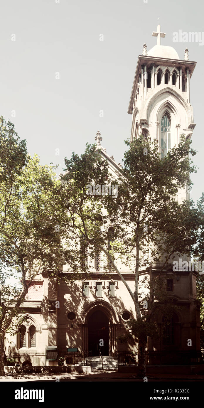 Catholic church Iglesia Metodista with bell tower, Montevideo, Uruguay ...