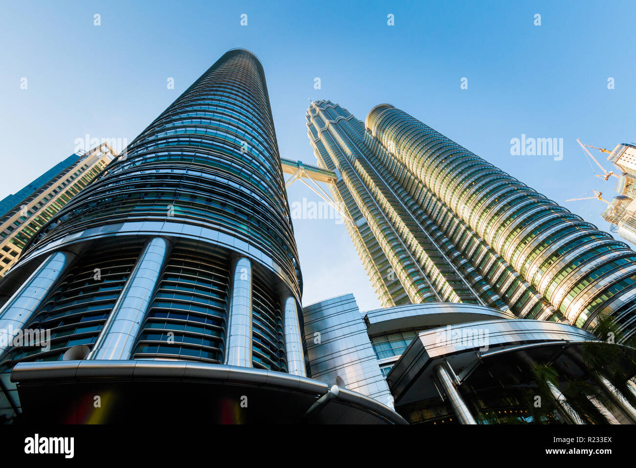 Beautiful architecture of Petronas Towers in Kuala Lumpur capital city ...