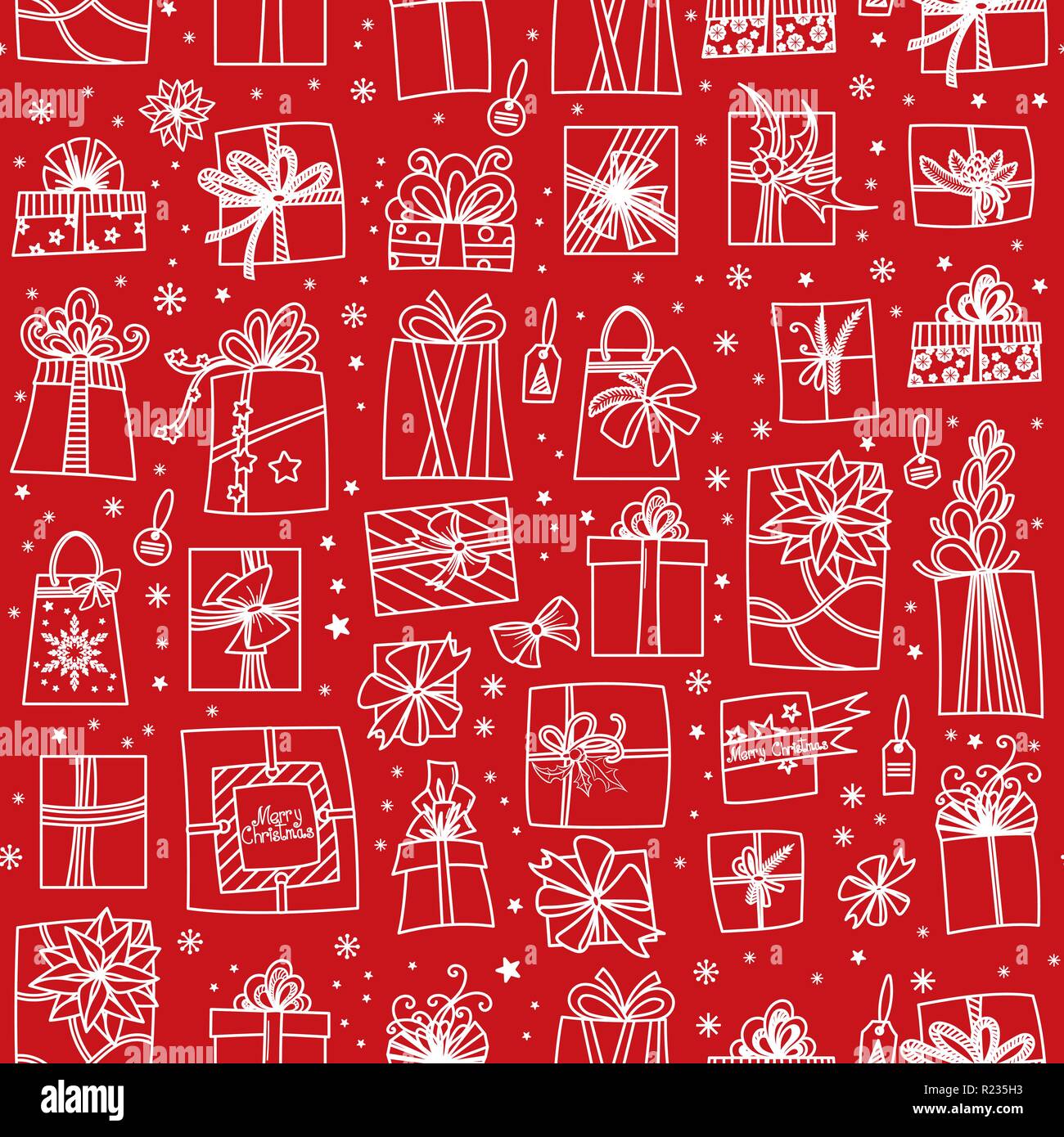 Christmas gift in wrapping Stock Vector Images - Alamy