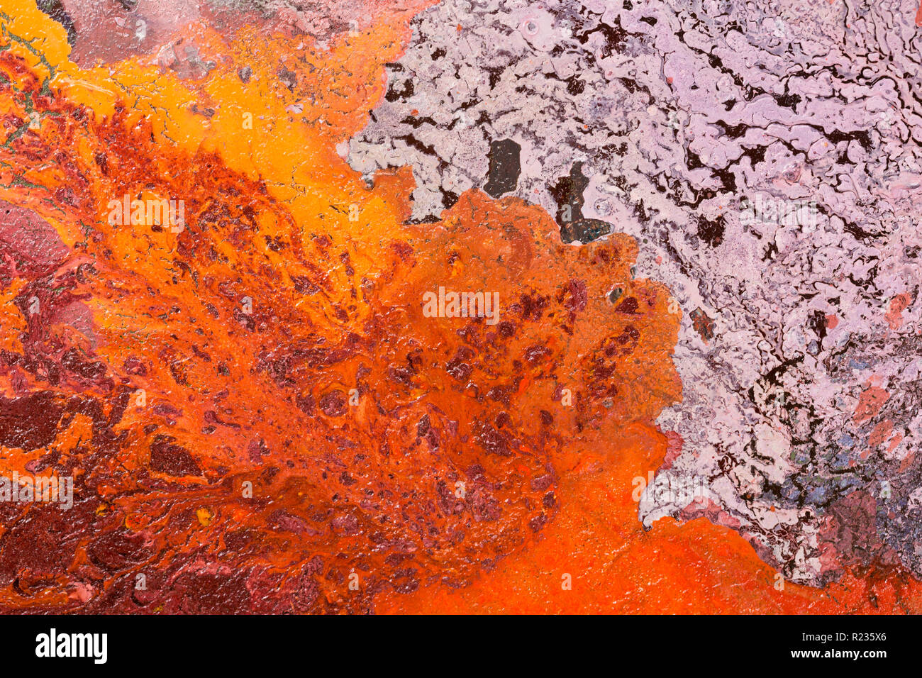 Red and yellow color oil. Abstract background Stock Photo - Alamy