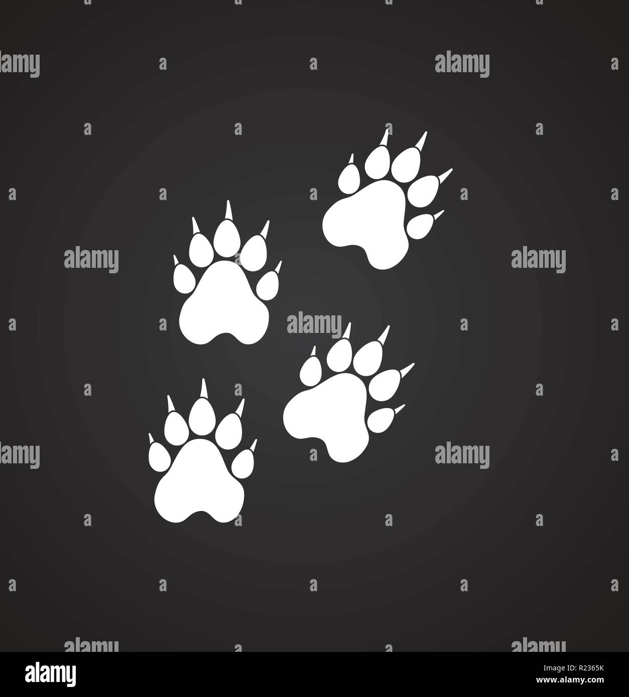 Animal paws on snow Stock Vector Images - Alamy