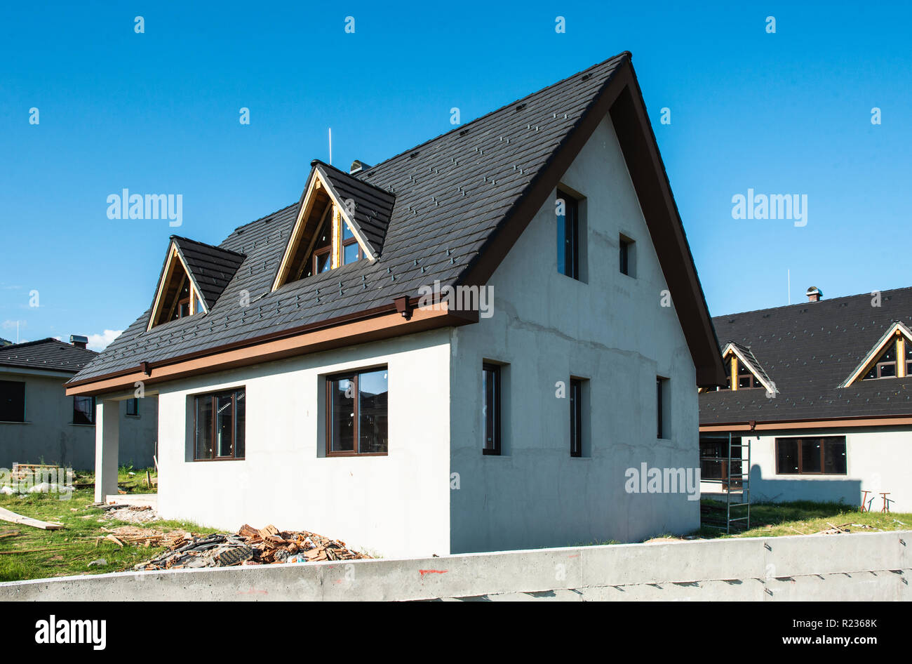 New homes. Construction Stock Photo - Alamy