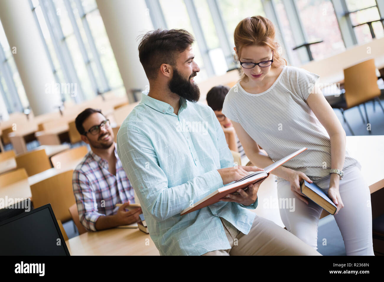 Beautiful young female studying in hi-res stock photography and images ...