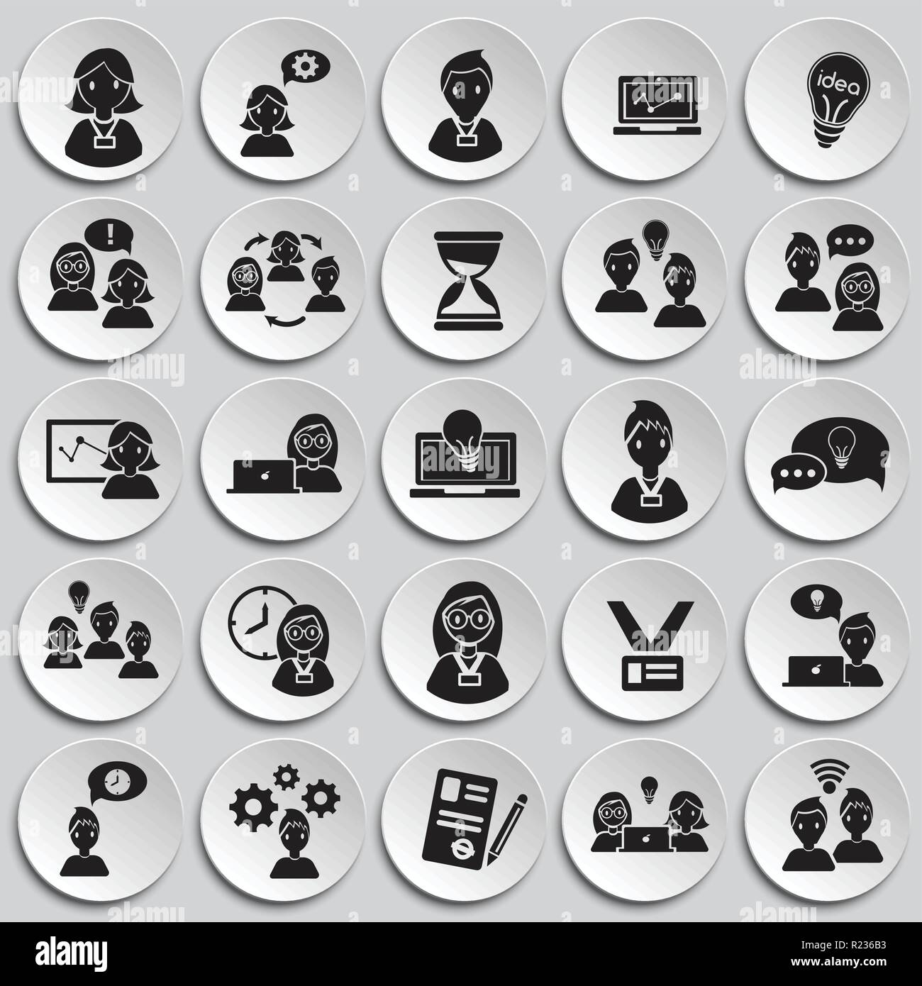 Coworking set on plates background Stock Vector Image & Art - Alamy