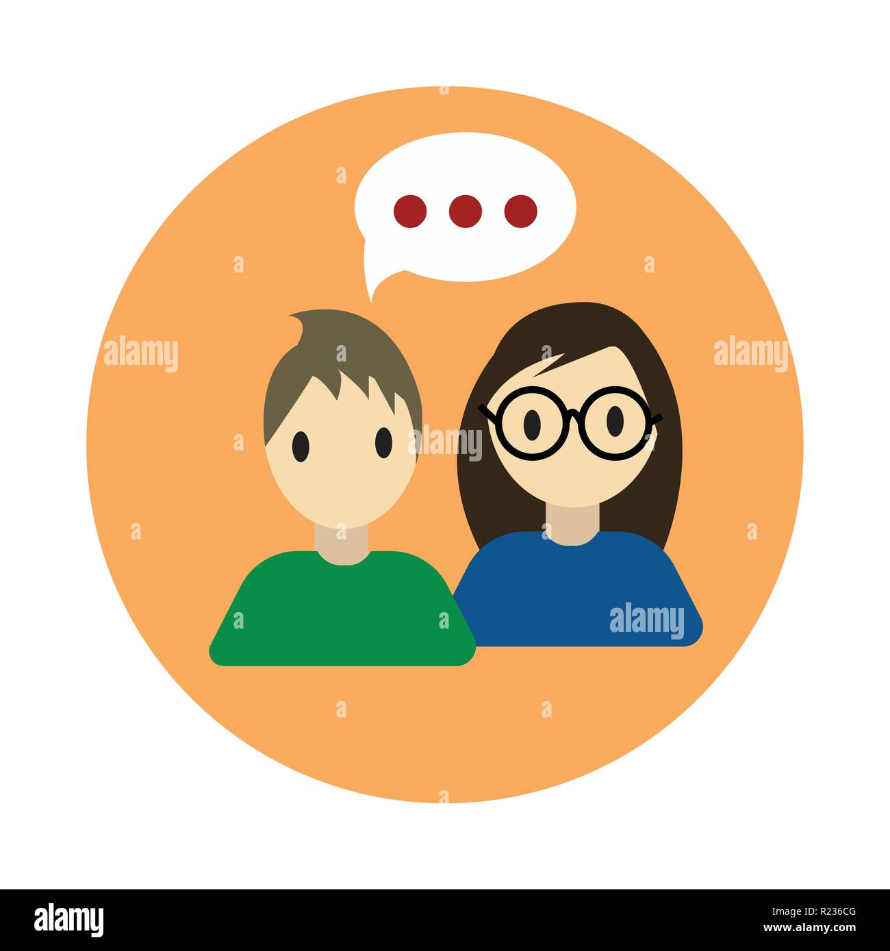 Coworking conversation flat on white background Stock Vector Image ...