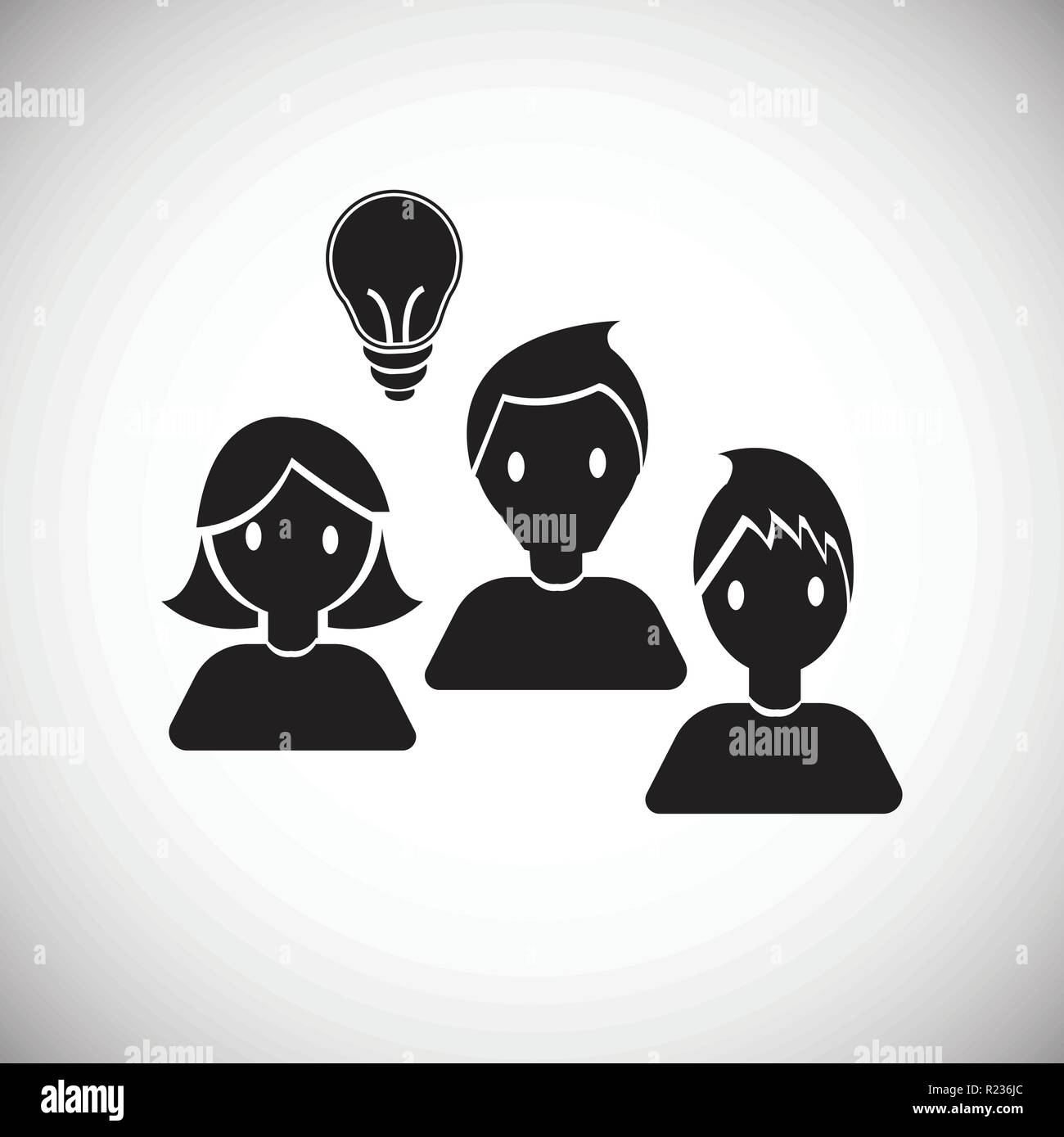 Coworking collaboration idea on white background Stock Vector Image ...