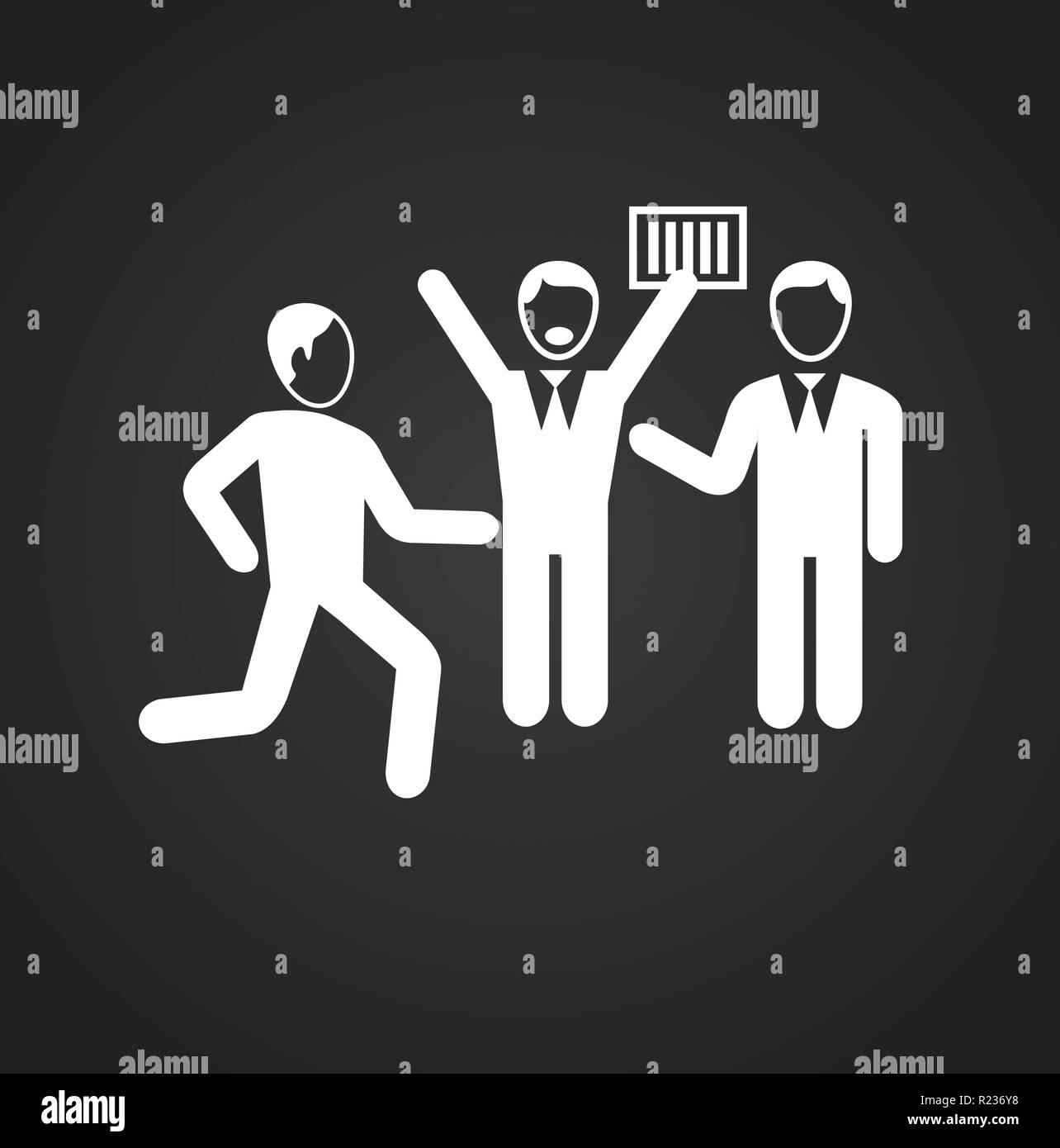 Collaboration achievement on black background Stock Vector Image & Art ...