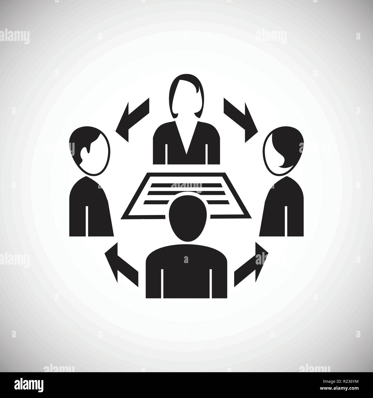 Collaboration meeting on white background Stock Vector Image & Art - Alamy