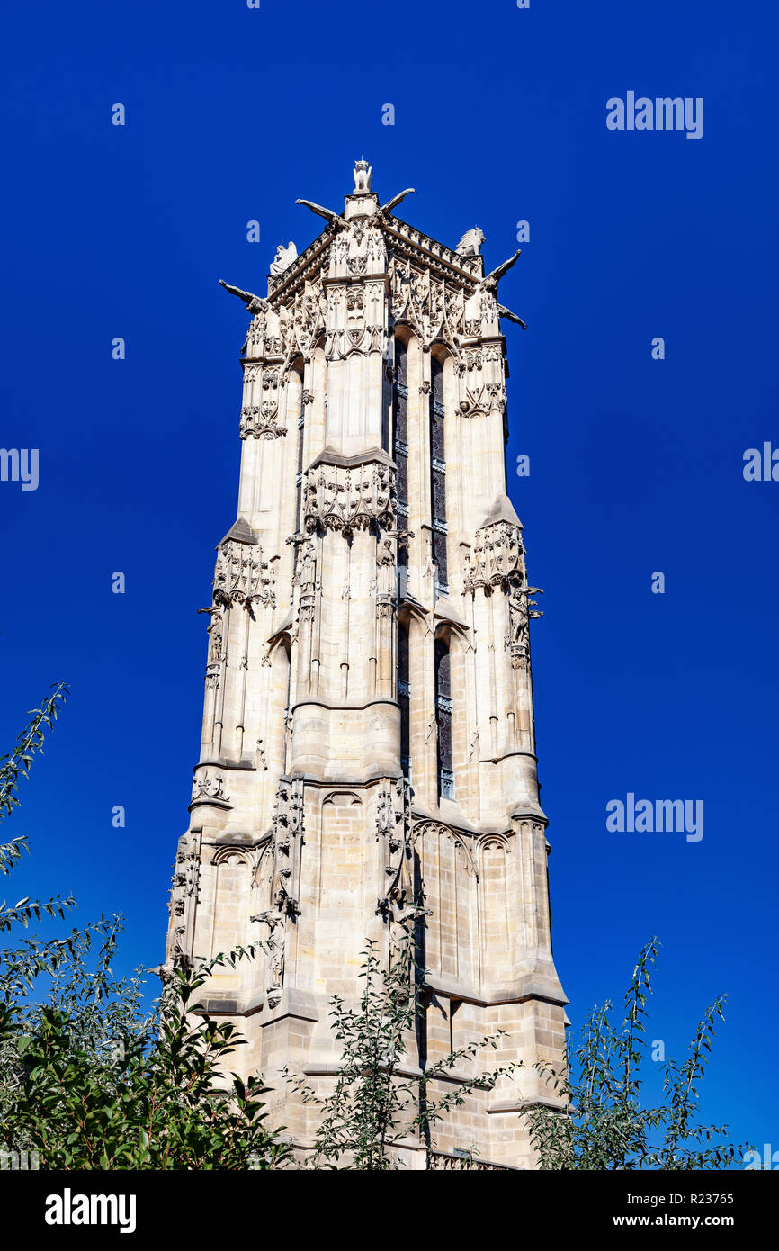France, Paris, October 5, 2018: The Saint Jacques Tower Stock Photo - Alamy