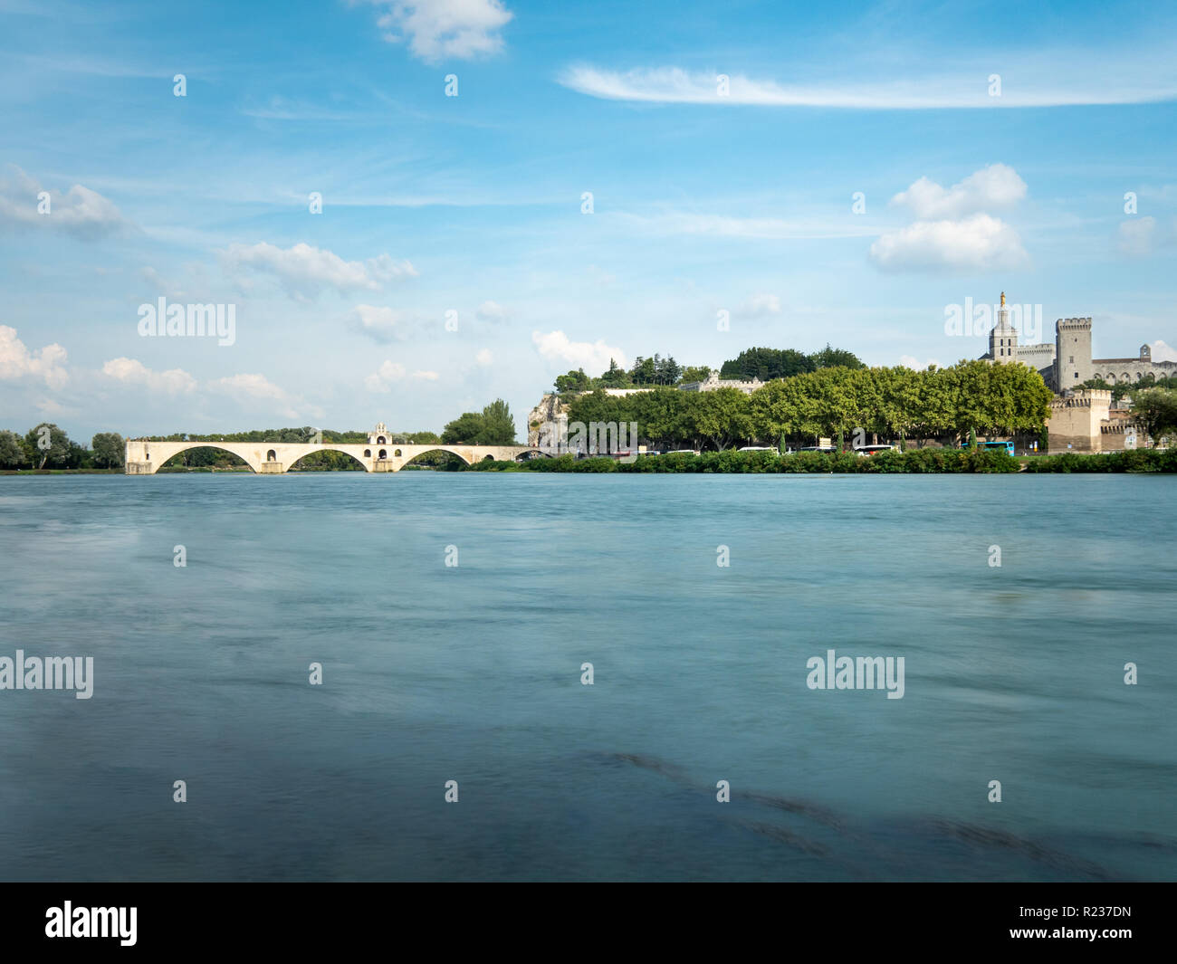 The Avignon bridge and the Papal palace are two touristic attraction ...