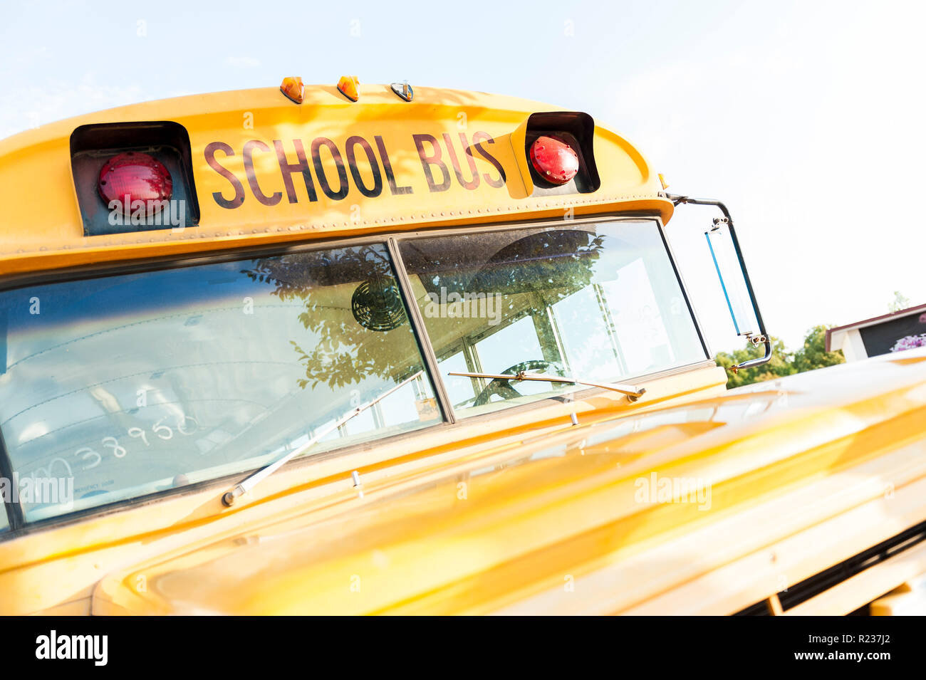 Old American Schoolbus Stock Photo - Alamy