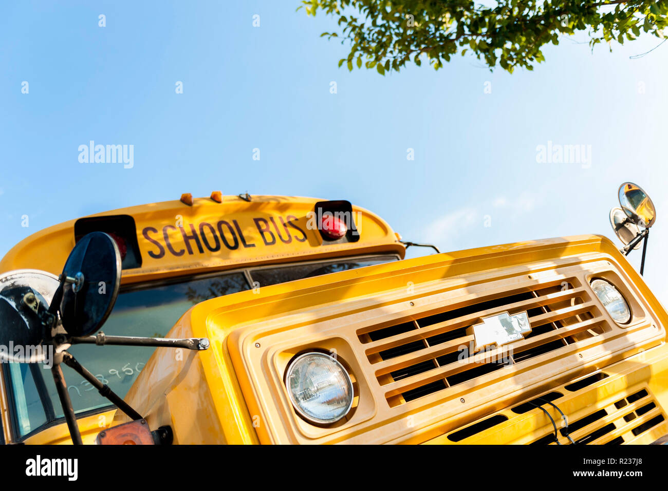 Old American Schoolbus Stock Photo - Alamy
