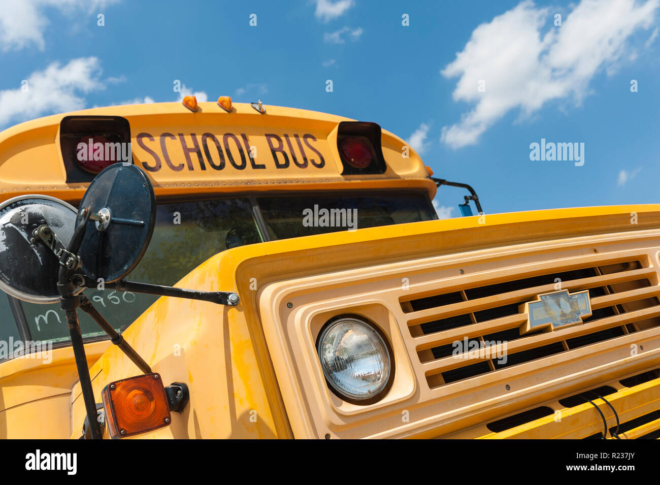 Old American Schoolbus Stock Photo - Alamy