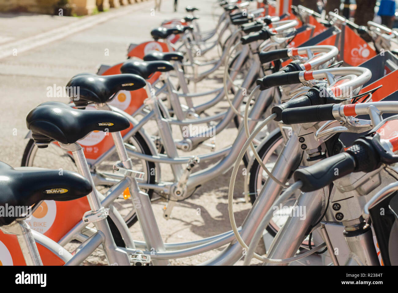 Bicycle renting, Marrakech, Morocco North Africa, Africa Stock Photo ...