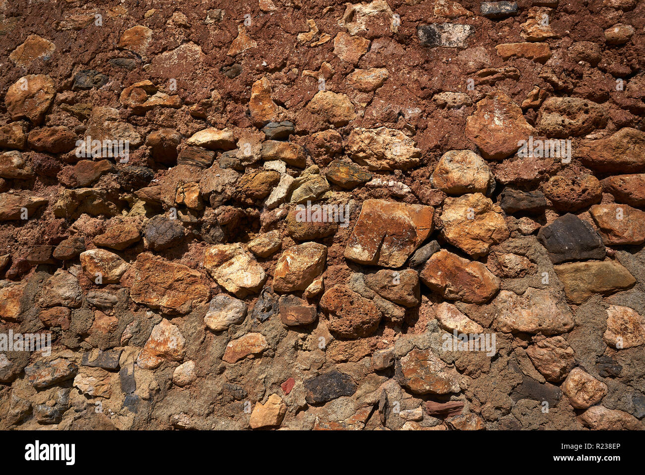 Stone wall of masonry in Spain Stock Photo - Alamy