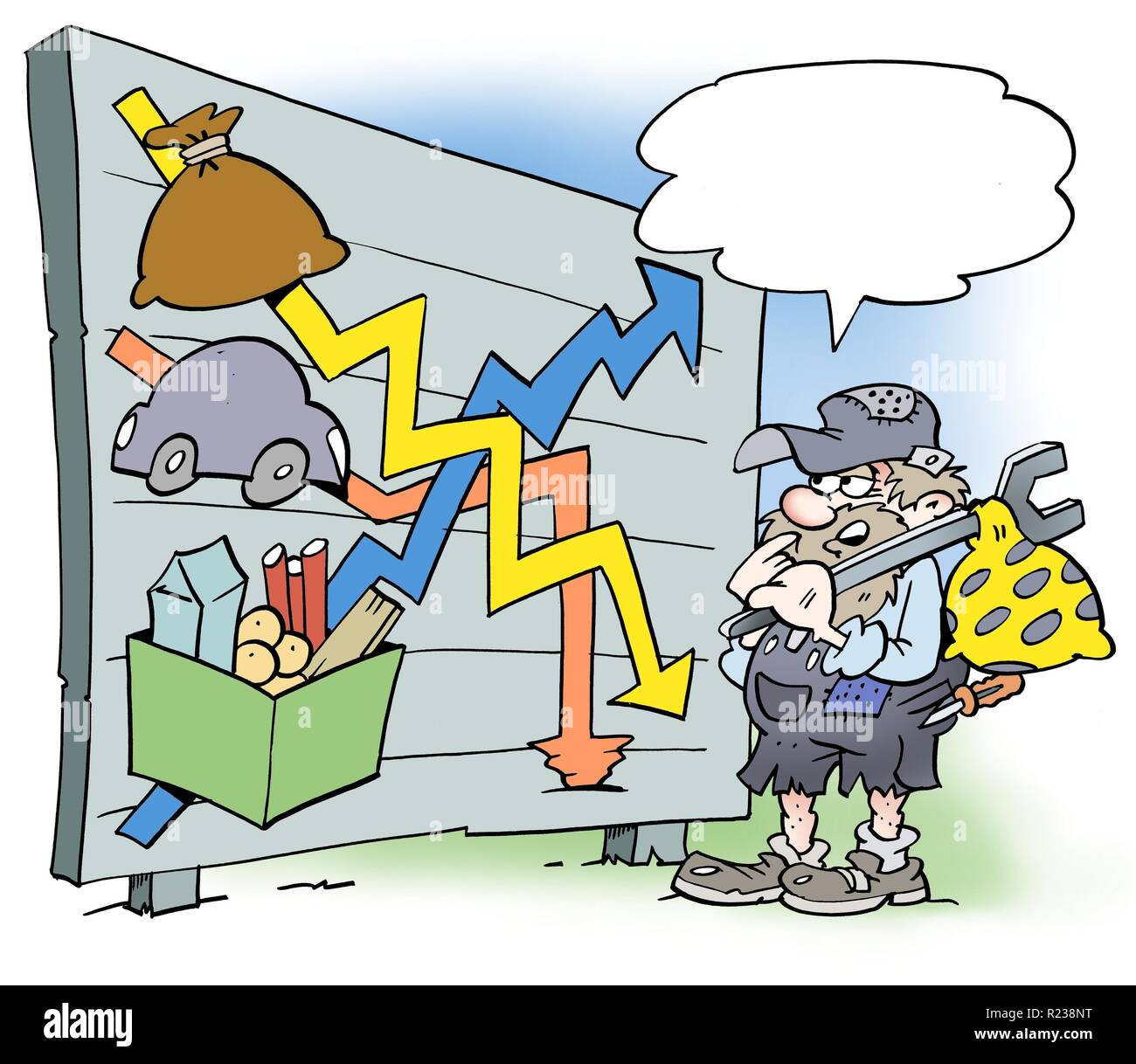 A mechanic looking at wages and purchasing power Stock Photo - Alamy