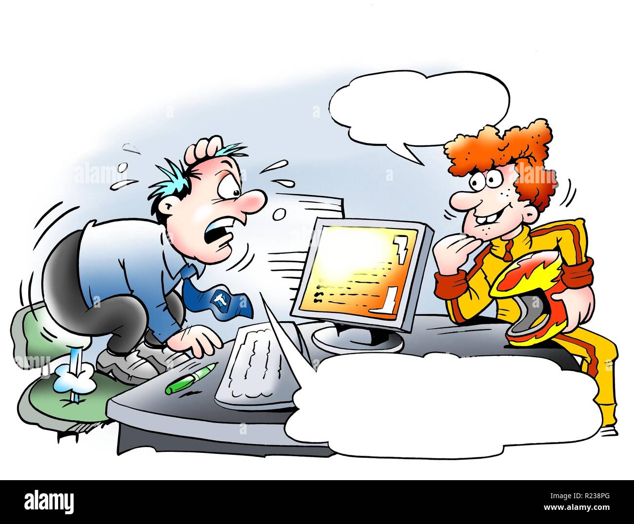 Funny job interview Cut Out Stock Images & Pictures - Alamy