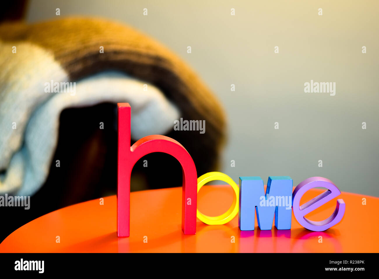 Wooden letters spelling home on hi-res stock photography and images - Alamy