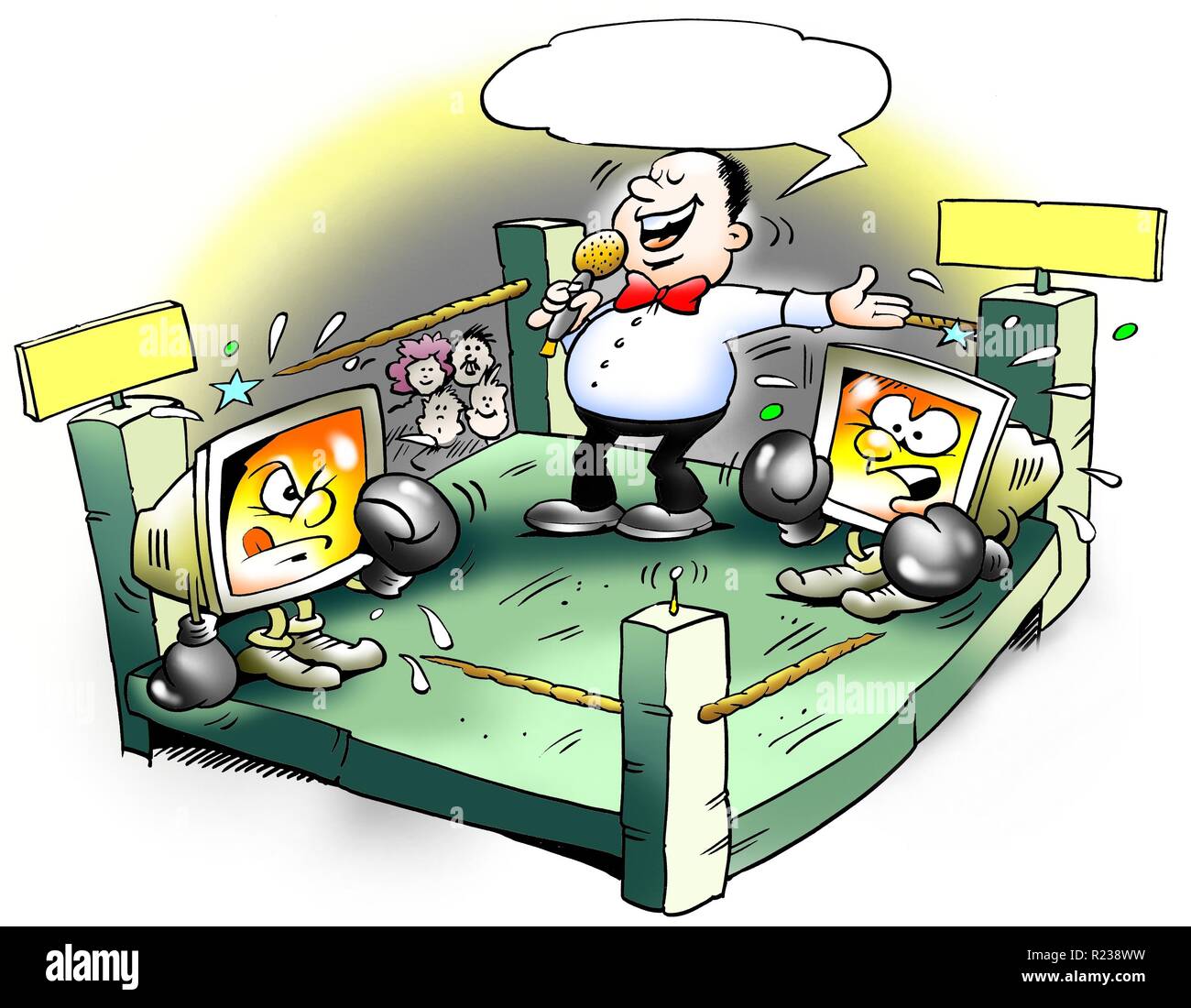 Cartoon boxer in ring hi-res stock photography and images - Alamy