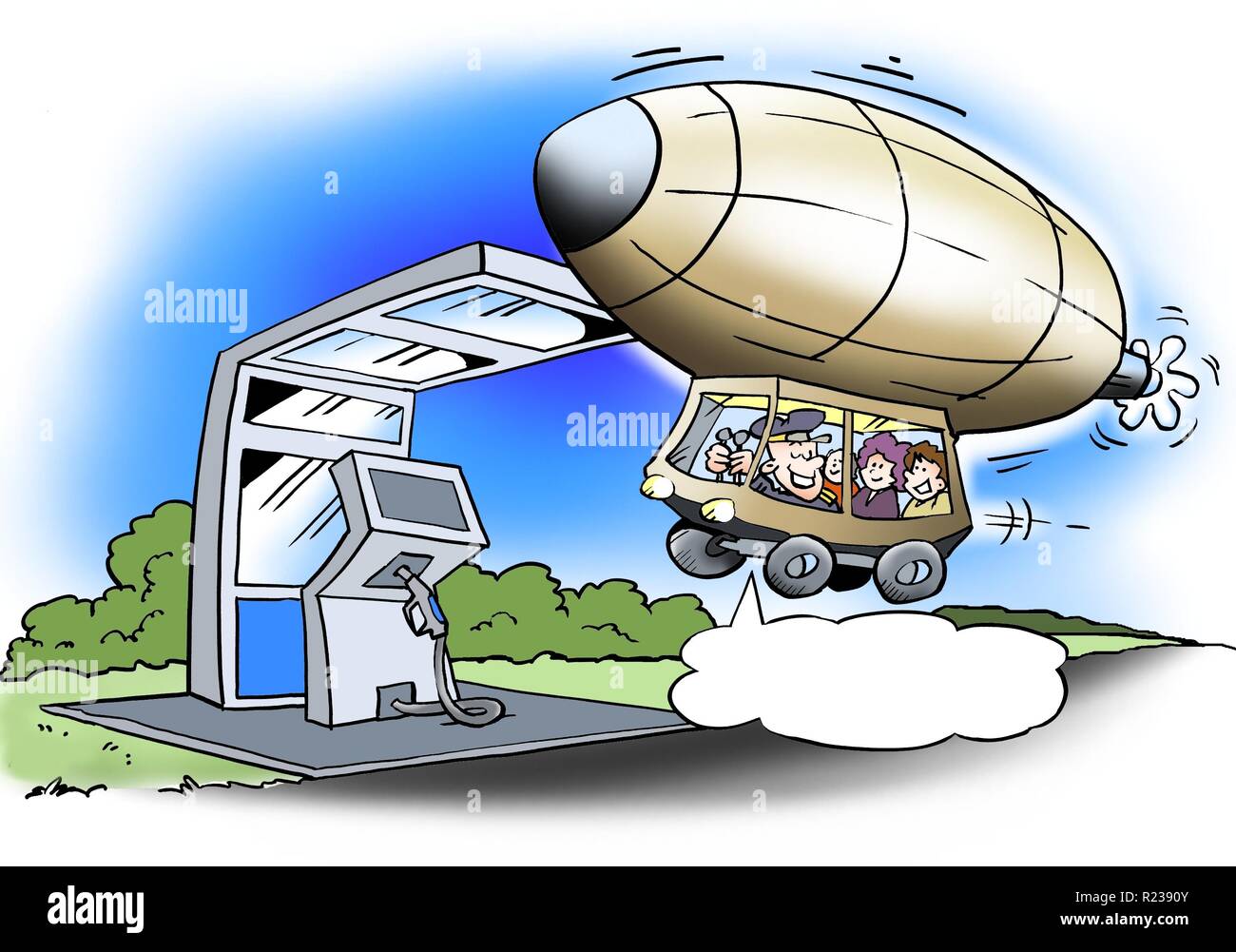 Comic hot air balloon hi-res stock photography and images - Alamy