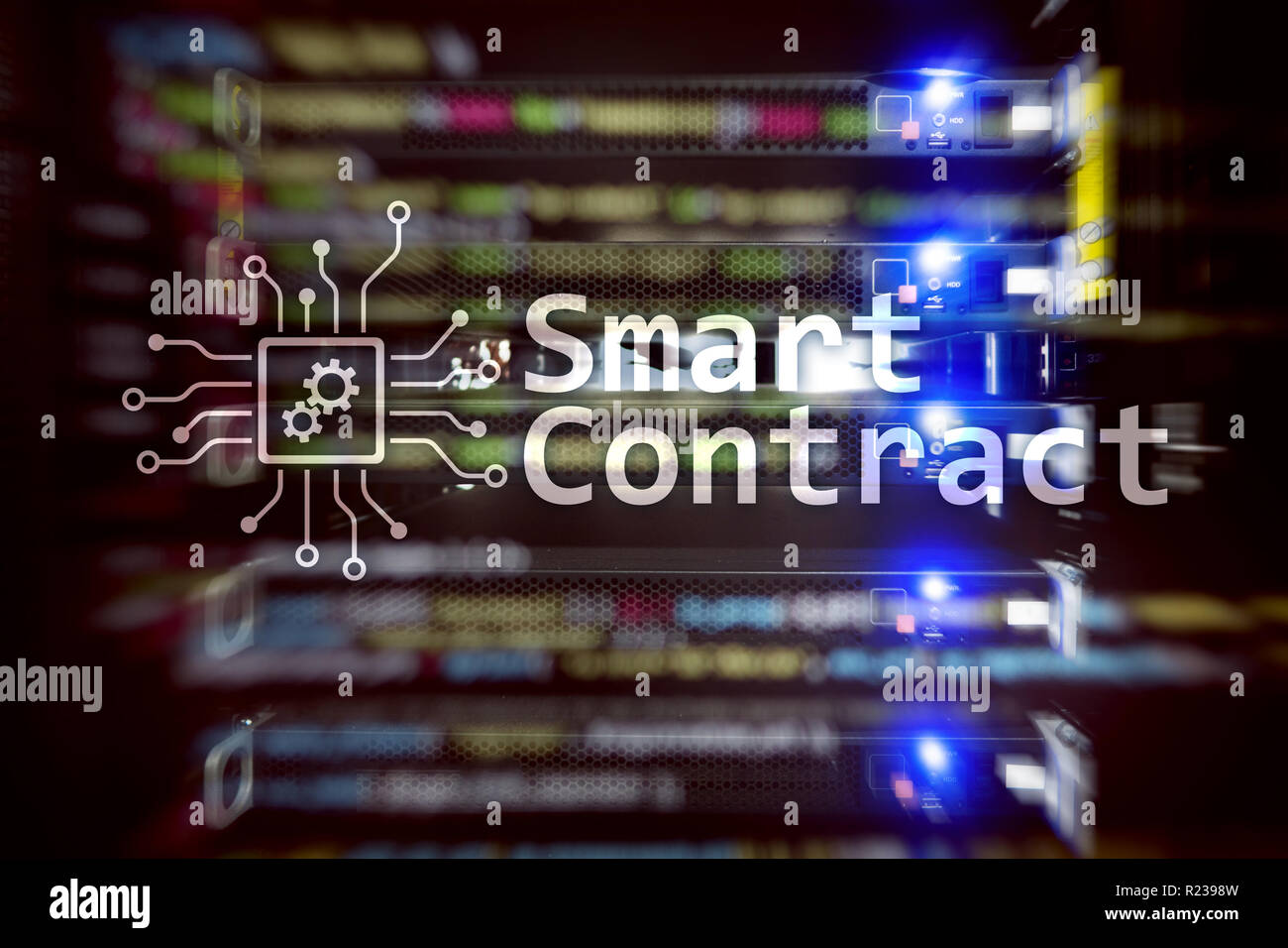 Smart contract, blockchain technology in modern business Stock Photo ...