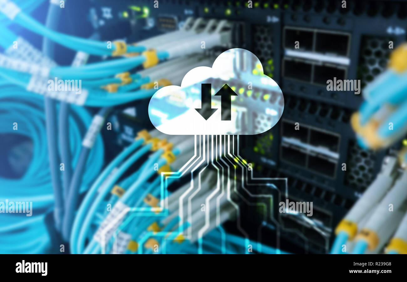 CLoud server and computing, data storage and processing. Internet and ...