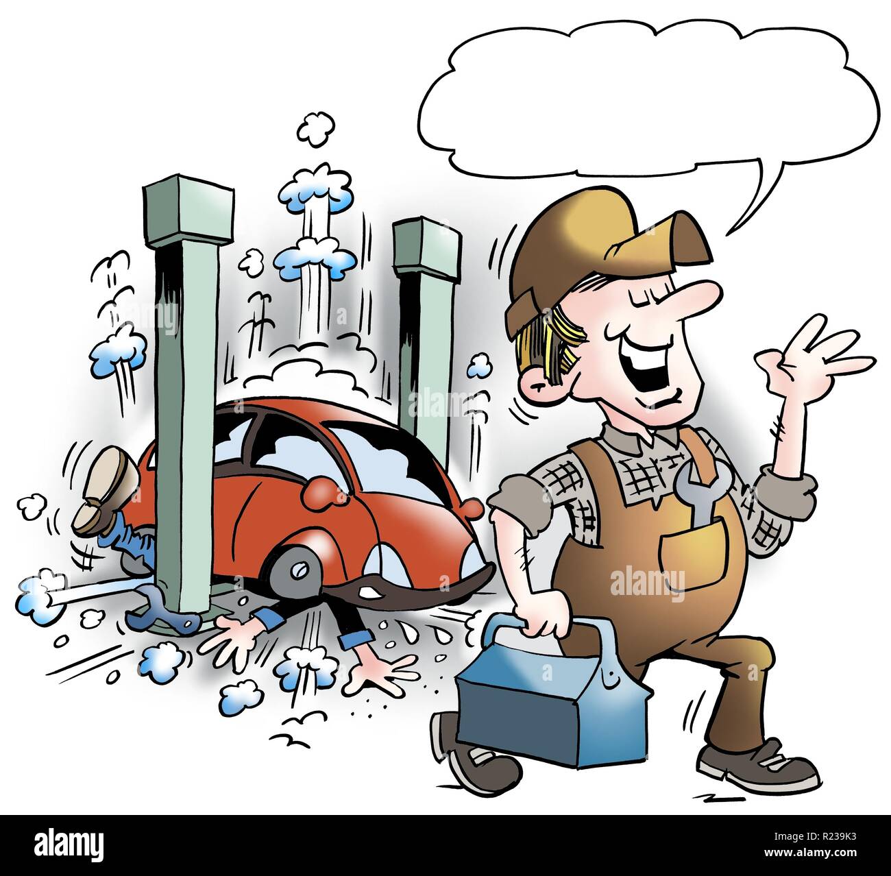 A bad dangerous lift collapse Stock Photo - Alamy