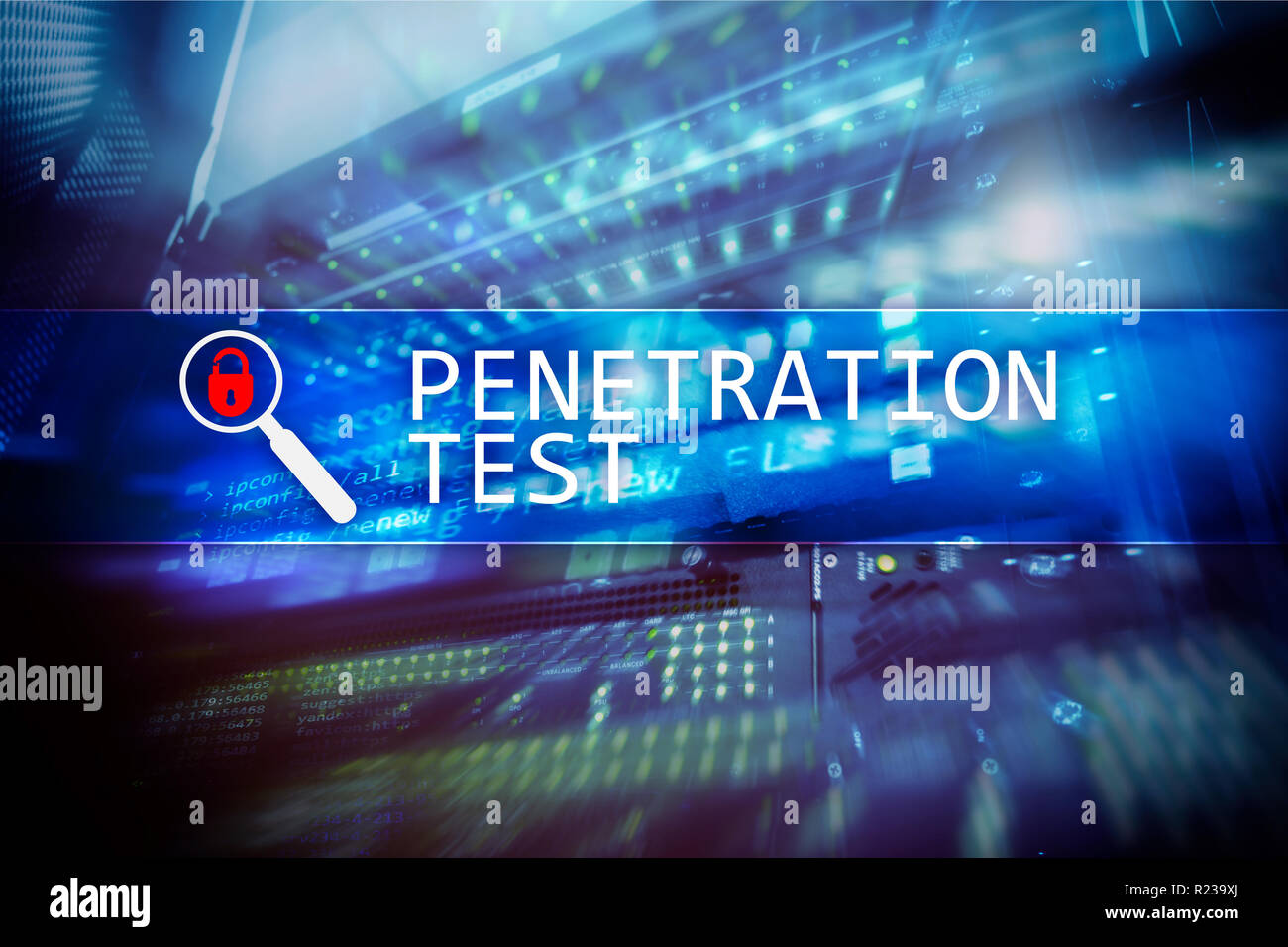 Penetration test. Cybersecurity and data protection. Hacker attack ...