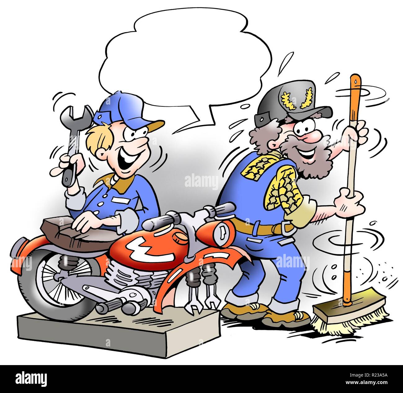 Old Biker Cartoon Stock Photos & Old Biker Cartoon Stock Images - Alamy