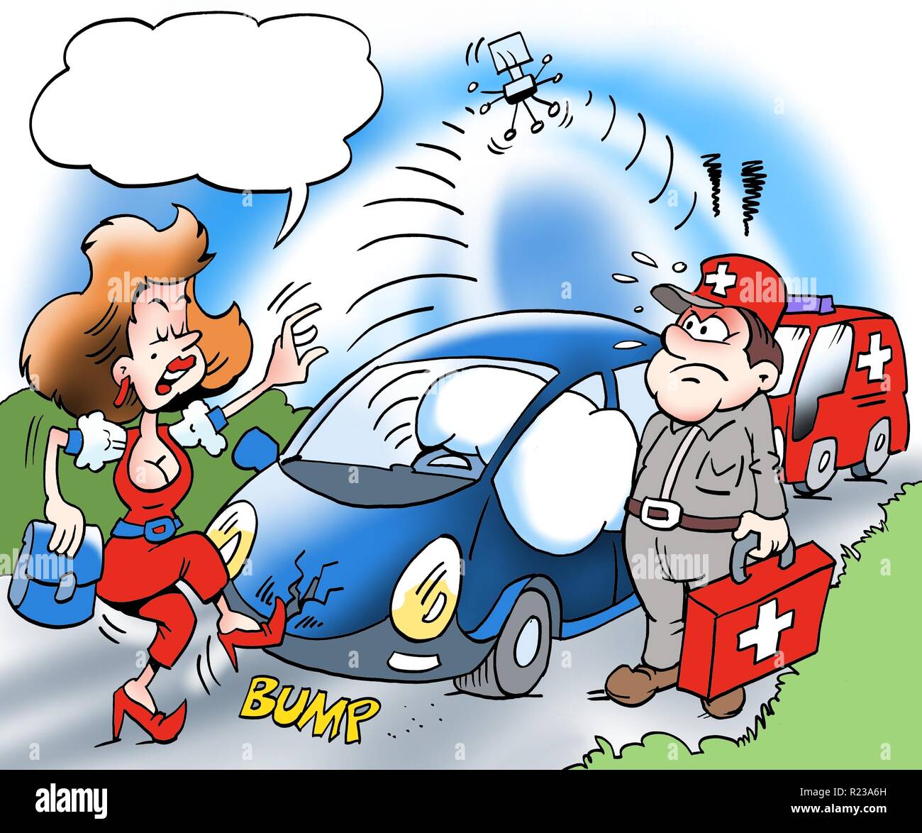 A car owner call for roadside assistance Stock Photo - Alamy