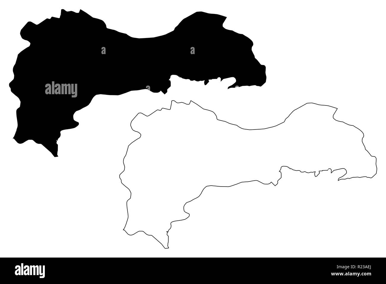 Erzincan (Provinces of the Republic of Turkey) map vector illustration ...