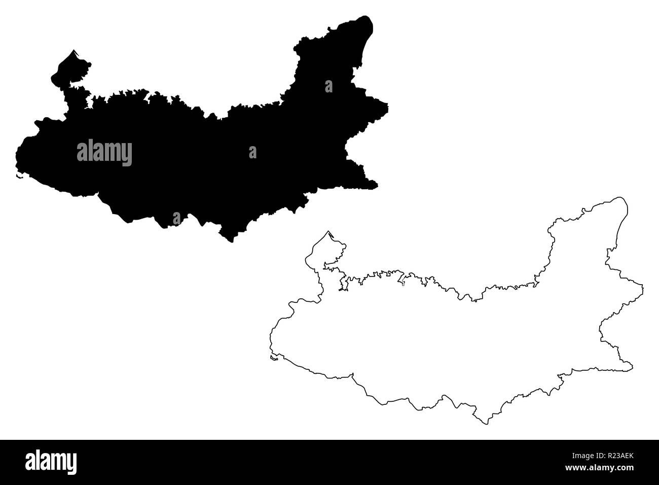 Elazig (Provinces of the Republic of Turkey) map vector illustration ...
