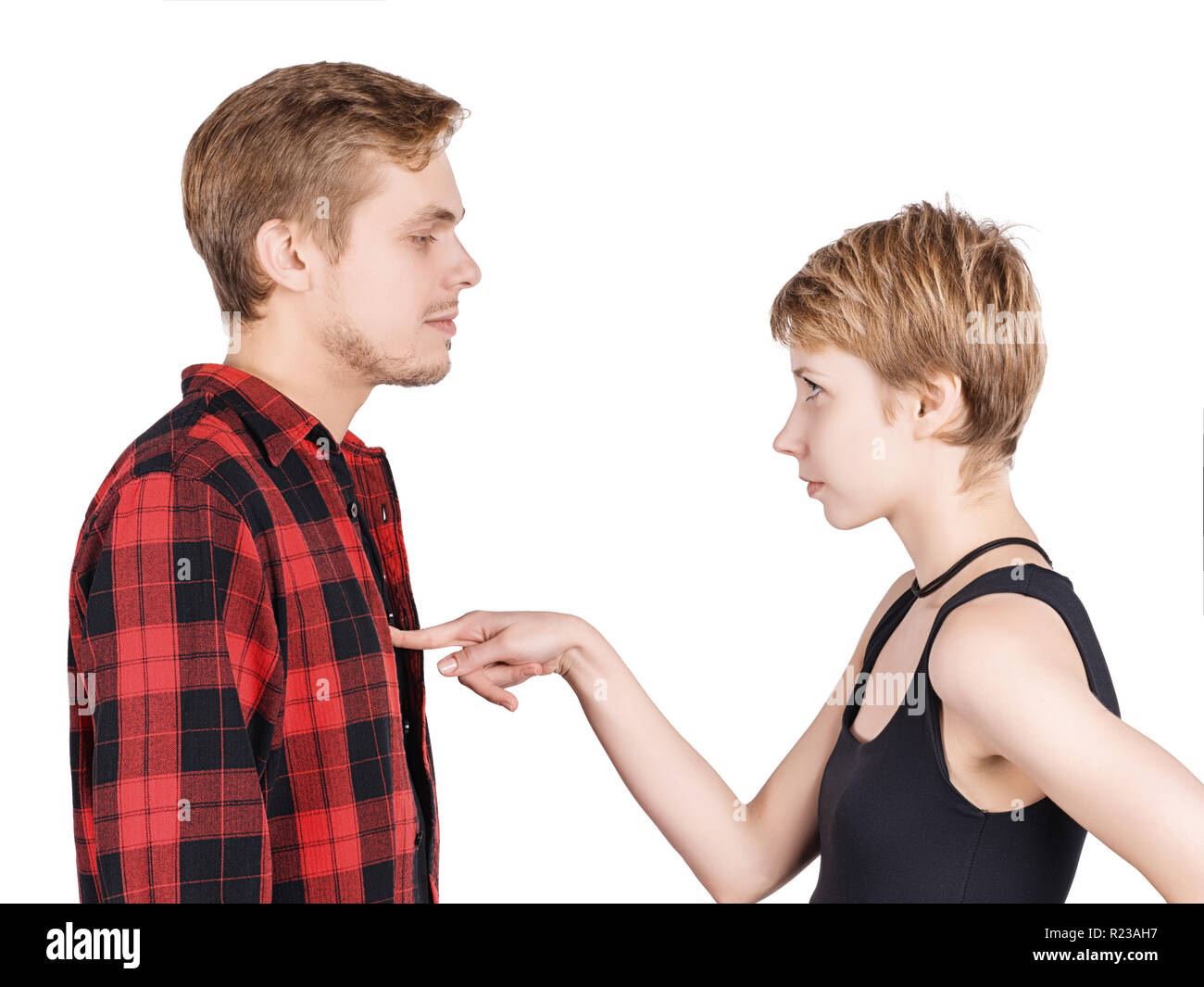 Couple Arguing Man Pointing Finger High Resolution Stock Photography ...