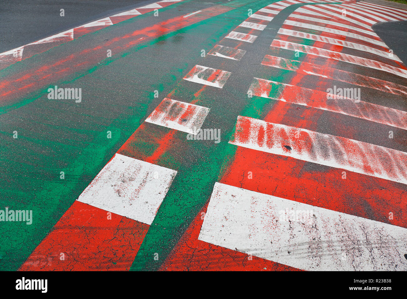 Pedestrian crossing and cycle path, Spain Stock Photo - Alamy