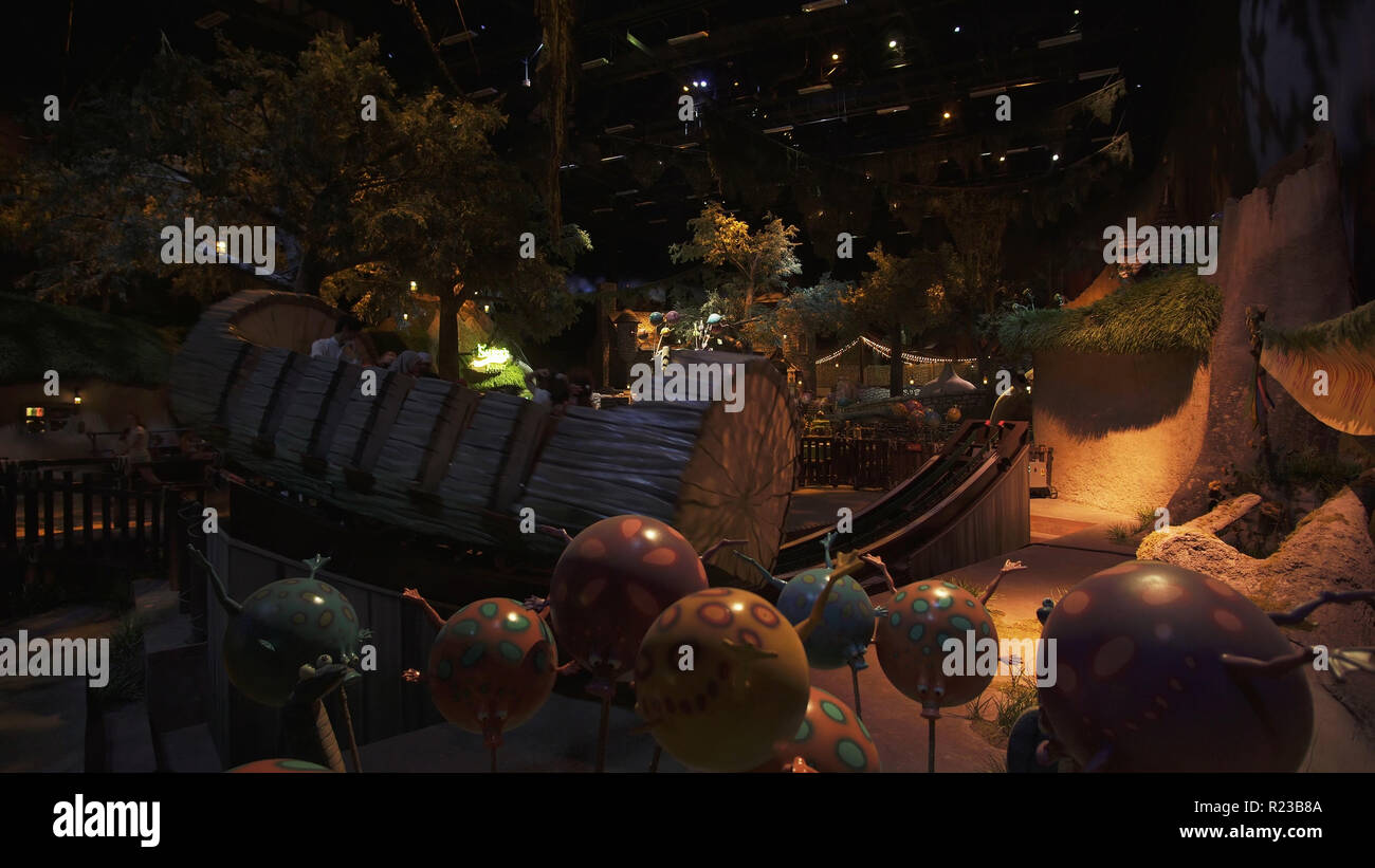 Territory of the amusement Shrek in DreamWorks in Motiongate at Dubai ...