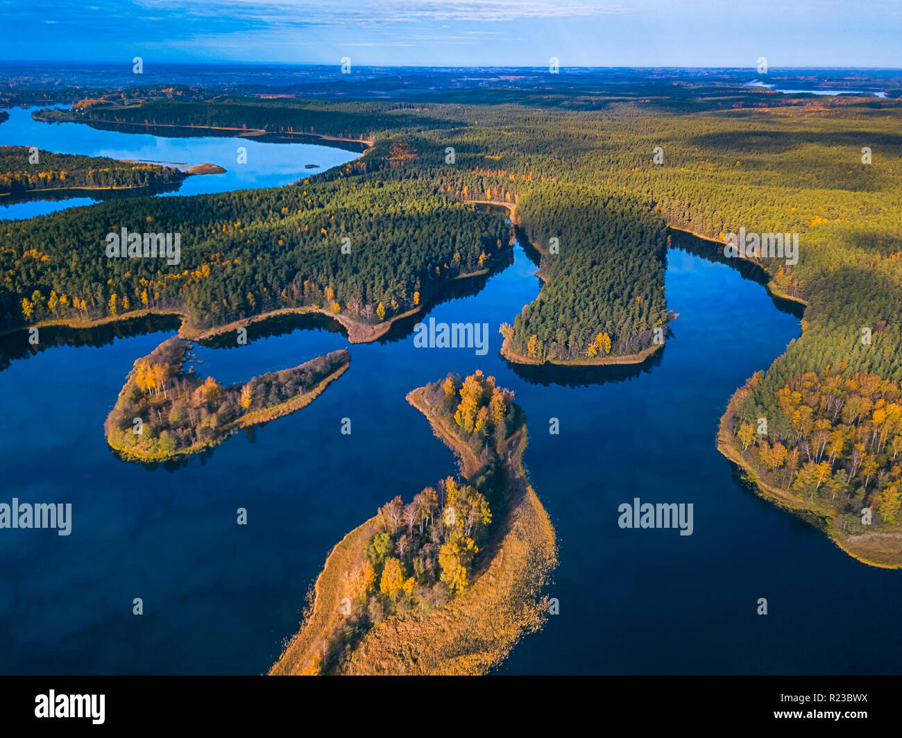 Aerial view panoramic summer morning hi-res stock photography and ...