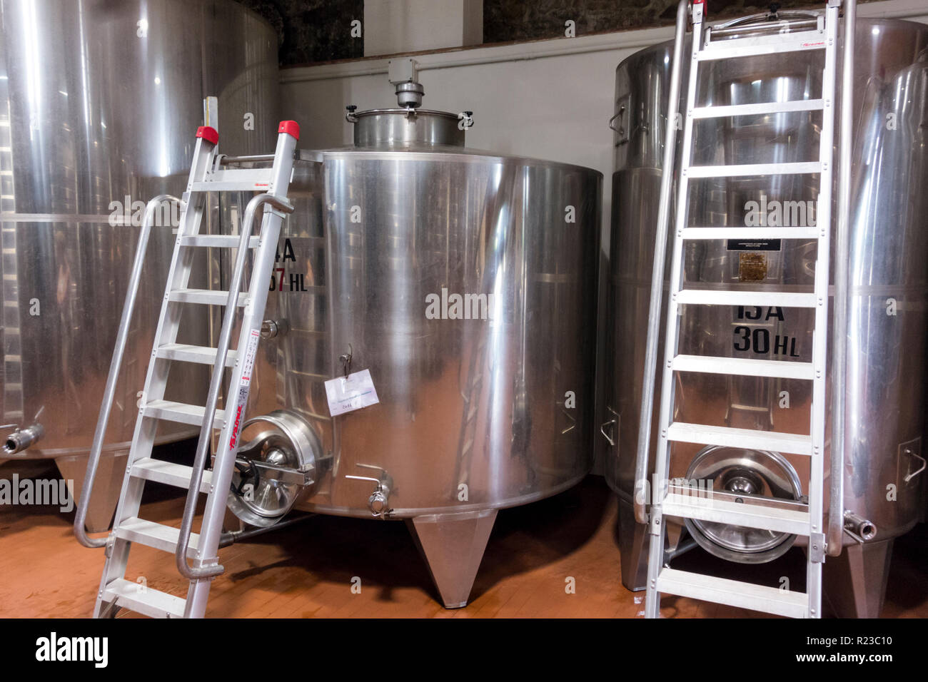 Stainless steel wine containers hi-res stock photography and images - Alamy