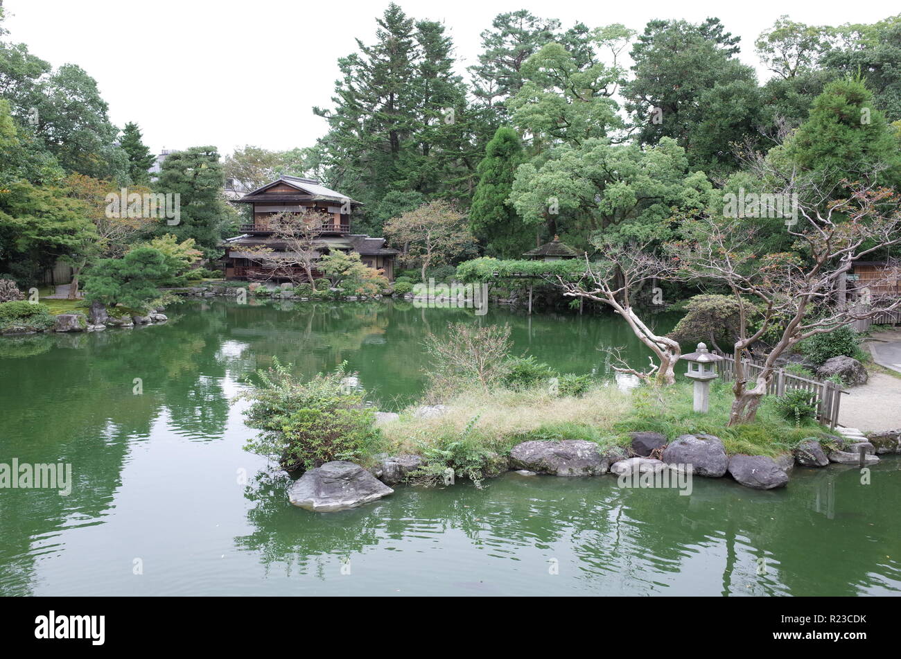 Gardens of Japanese temple. Kyoto, Japan Stock Photo - Alamy