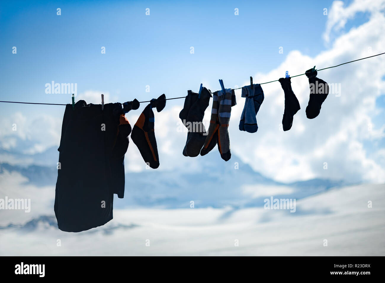 Drying clothes rock hi-res stock photography and images - Alamy