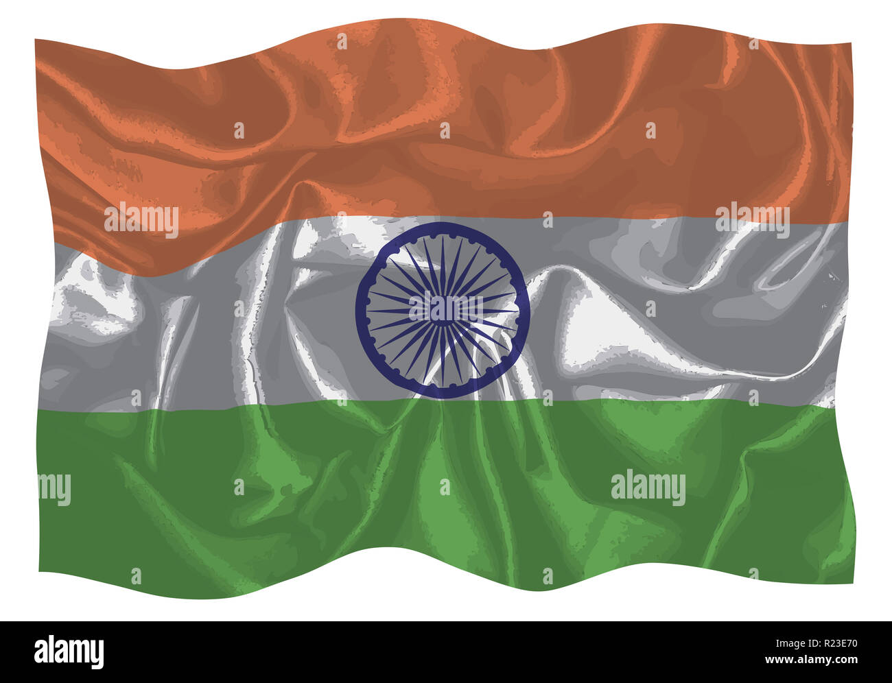 Indian flag fluttering hi-res stock photography and images - Alamy