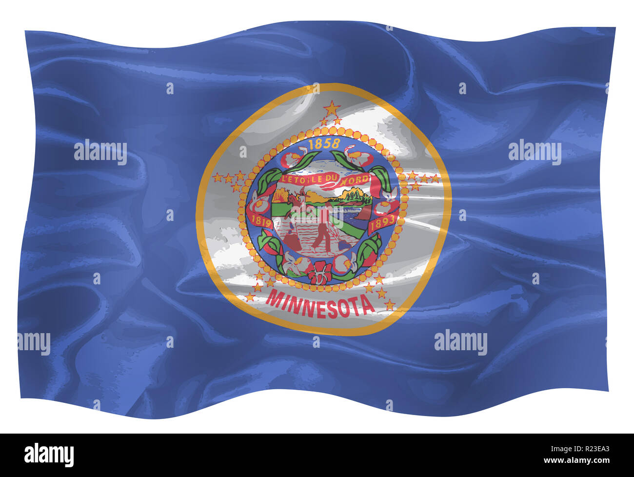 The flag of the state of Minnesota Stock Photo - Alamy