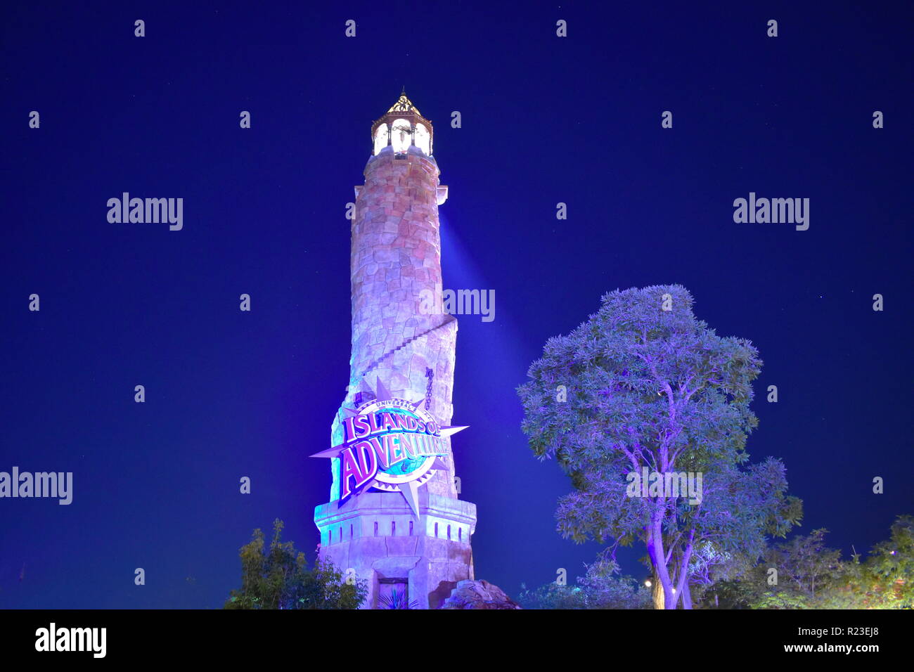 Orlando, Florida. October 17, 2018 Island of Adventure Sign on ...