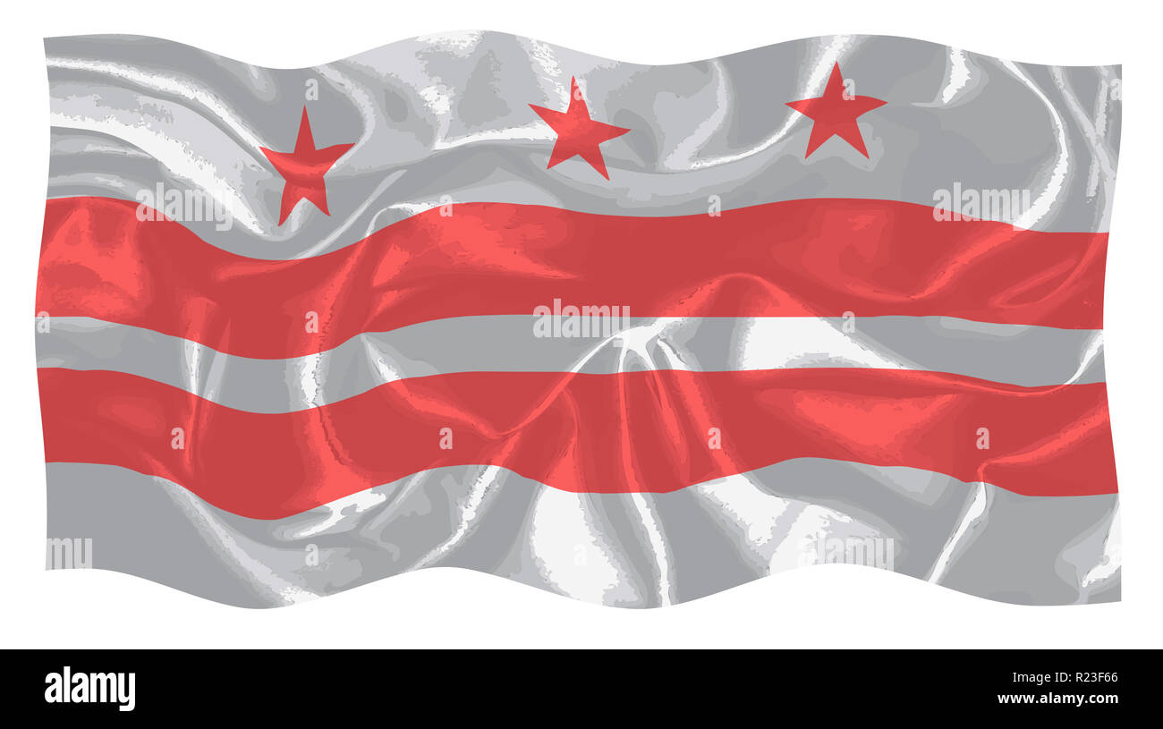 Washington dc state flag Cut Out Stock Images & Pictures - Alamy