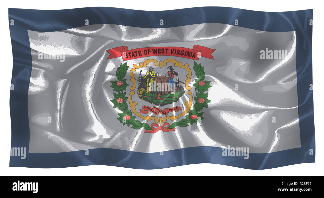 West virginia state flag blowing hi-res stock photography and images ...