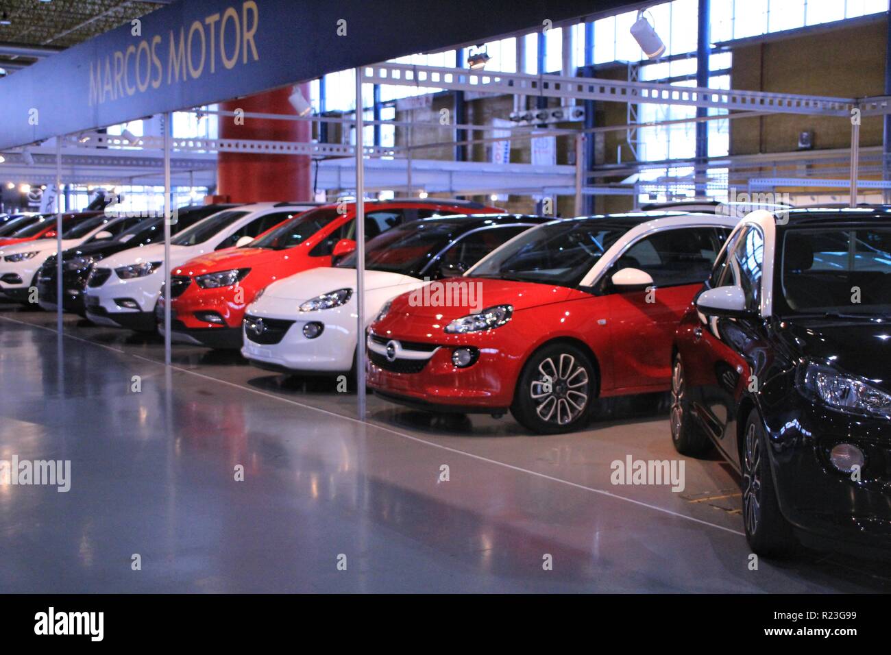 Alicante, Spain-November 16, 2018- Latest models of cars and ...