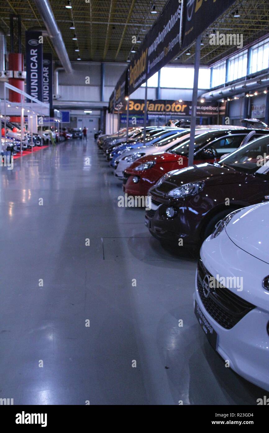 Alicante, Spain-November 16, 2018- Latest models of cars and ...