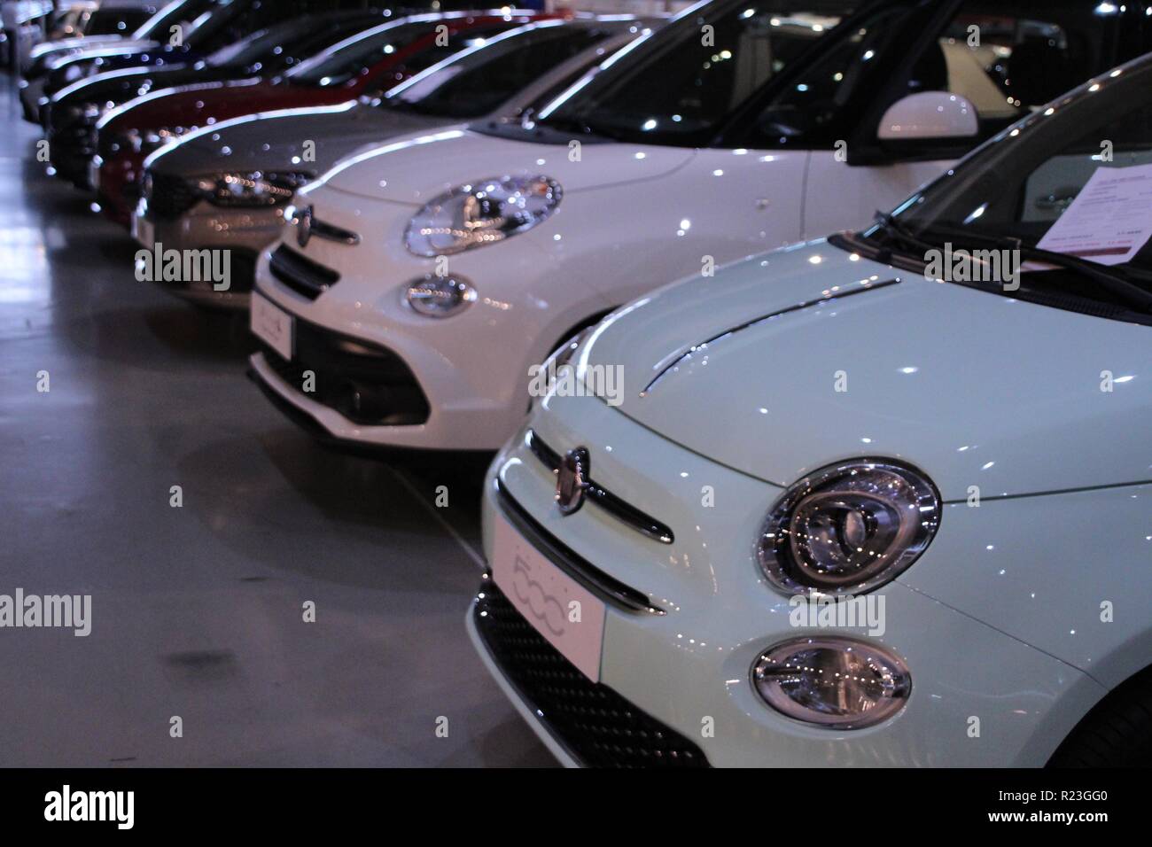 Alicante, Spain-November 16, 2018- Latest models of cars and ...